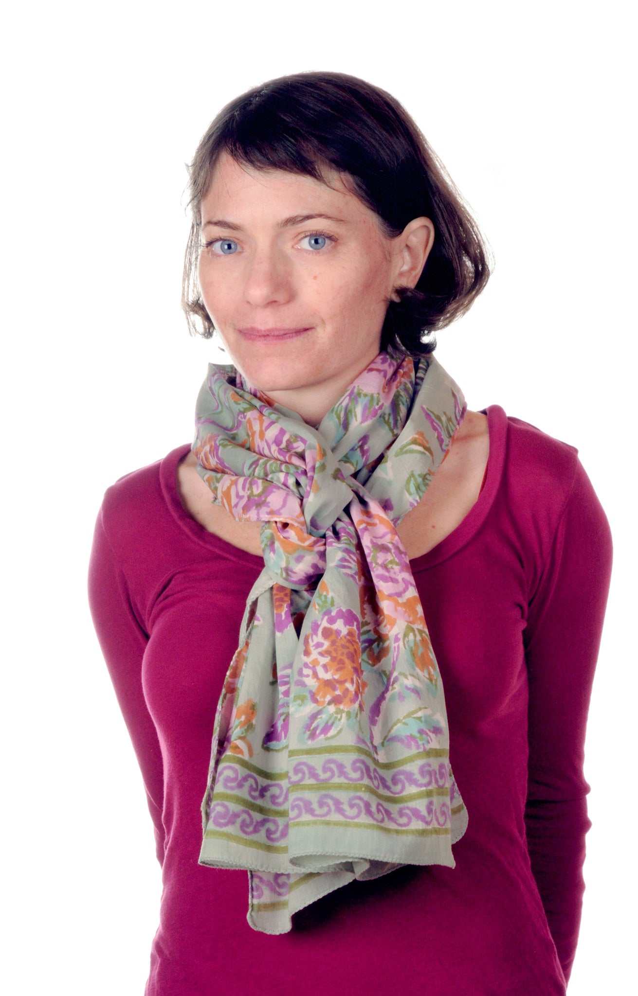 Anokhi USA - Scarf in Vintage Roses